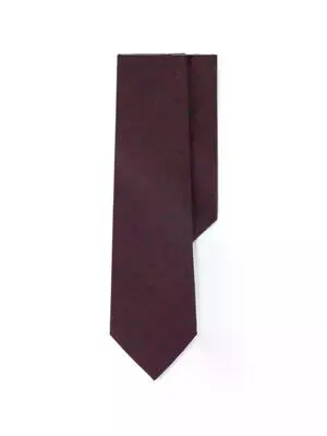 Boggi Milano Tie Jacquard Polka Dot Silk - Red