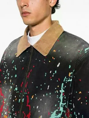 HOUSE OF ERRORS Paint-splatter Corduroy-collar Jacket