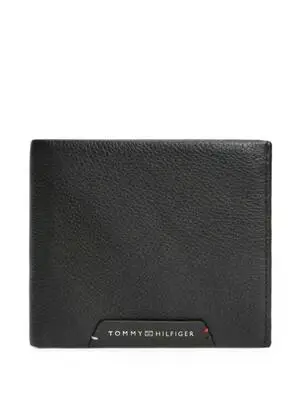 Tommy Hilfiger Corporate Logo-plaque Bifold Wallet - Black