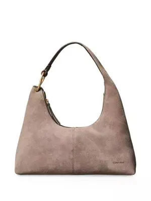 Calvin Klein Suede Shoulder Bag - Neutrals