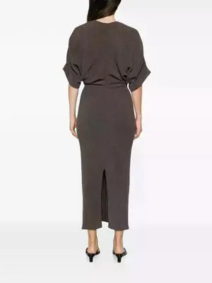 RAME Ribbed-knit Batwing-sleeve Maxi Dress