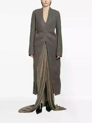 Rick Owens Tower Lab Belted Coat - Grey