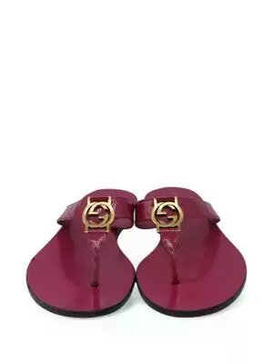 Gucci Interlocking G Guccissima Thong Sandals