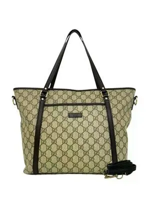 Gucci 2000-2015 Gg Supreme Joy Convertible Tote Satchel - Neutrals