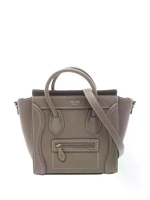 Celine 2000-2015 Nano Leather Luggage Tote Satchel