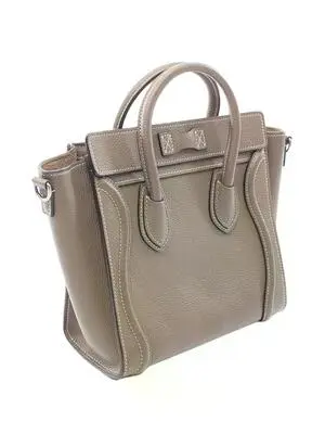 Celine 2000-2015 Nano Leather Luggage Tote Satchel