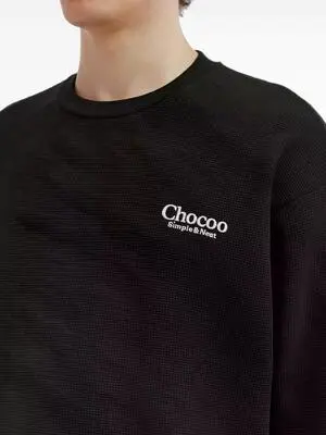 CHOCOOLATE Waffle-knit Logo-print Sweater