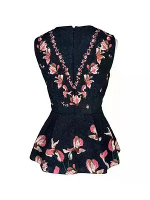 Erdem 2010s Floral-print Peplum Blouse