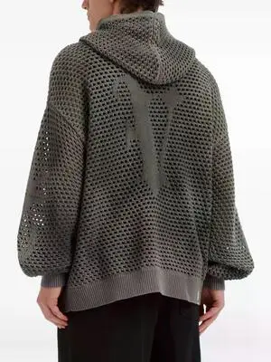 FIVE CM Mesh-knit Zip-up Hoodie