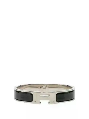 Hermès 2000-2026 Narrow Enamel Clic H Bracelet Pm Costume Bracelet - Black