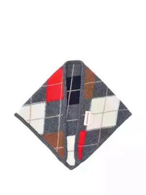 &daughter Argyle-intarsia Triangular Scarf - Grey