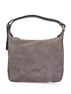 TOD'S Metal-dots Mini Bag In Suede - Grey