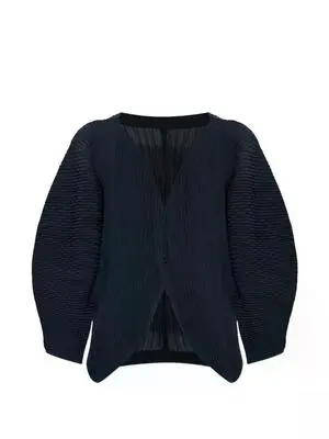 Issey Miyake Pleated Cardigan - Blue