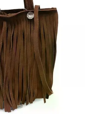 ALBERTO LUTI Frange Suede Bucket Bag