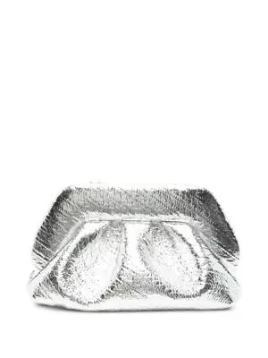 THEMOIRE Metallic-effect Gathered Clutch Bag