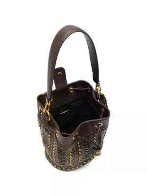 LA CARRIE Studded Leather Bucket Bag