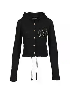 POST ARCHIVE FACTION Studded Hooded Cardigan