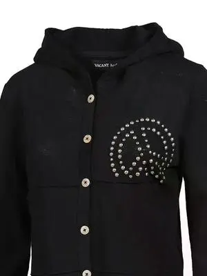 POST ARCHIVE FACTION Studded Hooded Cardigan