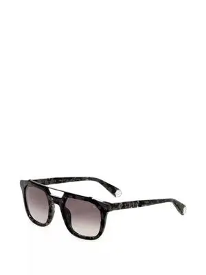 Philipp Plein Camouflage-print Square-frame Sunglasses - Black