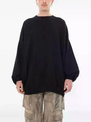 Rick Owens Hun Crew-neck Sweatshirt - Black