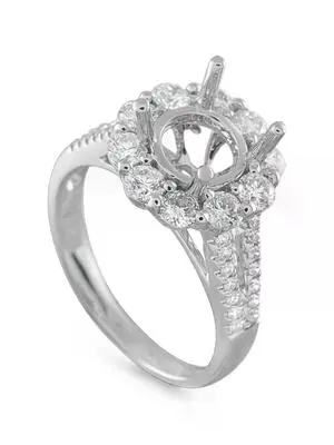 LB EXCLUSIVE Diamond Floral-halo Ring - Silver