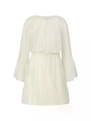 Liu Jo Ruffled Muslin Mini Dress - Neutrals
