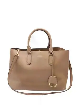 Ralph Lauren Marcy Leather Satchel Bag - Neutrals