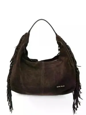MARC ELLIS Aria Fringe-trim Suede Shoulder Bag