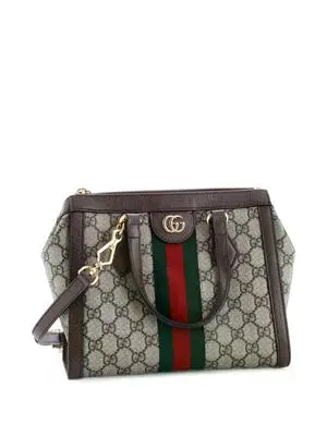 Gucci Ophidia Top Handle Gg Coated Canvas Small Tote Bag
