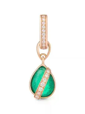 CLARA CHEHAB Liberté Emerald And Diamond Charm - Gold