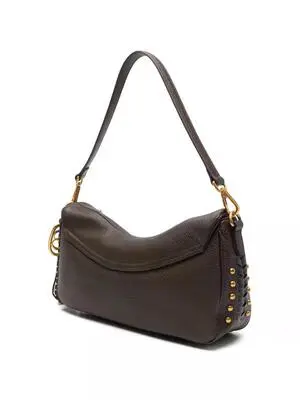 LA CARRIE Eclipse Stud-embellished Whipstitch Shoulder Bag