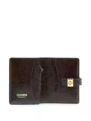 GANNI Sue Slim Card Holder - Brown