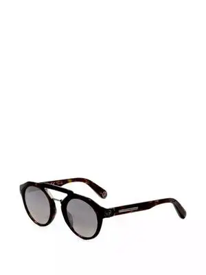 Philipp Plein Tortoiseshell-effect Round-frame Sunglasses - Brown