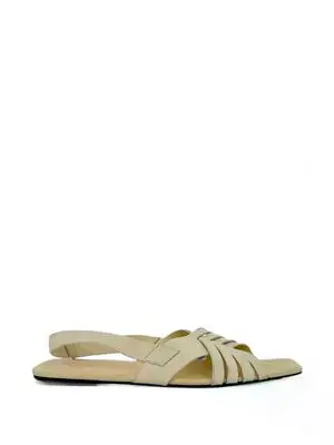 THE ROW Meera Leather Sandals - Neutrals