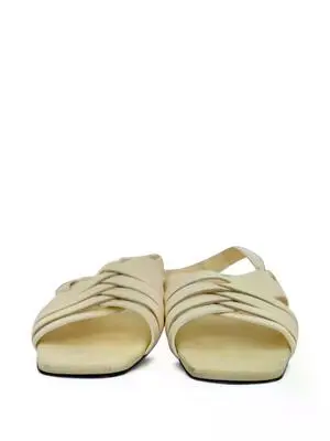 THE ROW Meera Leather Sandals - Neutrals
