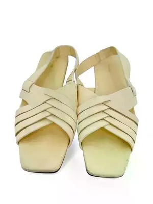 THE ROW Meera Leather Sandals - Neutrals