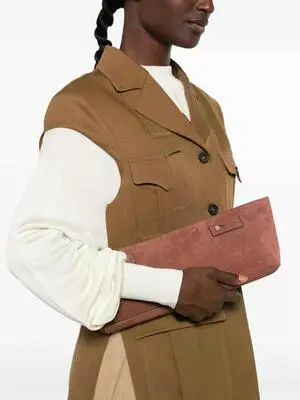 Erika Cavallini Suede Clutch Bag