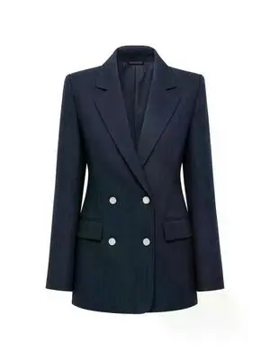 Guess Zanita Pinstripe Double-breasted Blazer