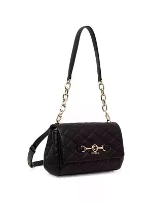 Guess Frances Quilted Logo-plaque Shoulder Bag