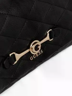 Guess Frances Quilted Logo-plaque Shoulder Bag