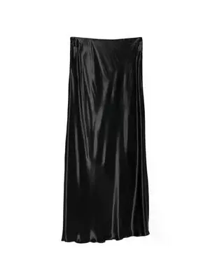 Erika Cavallini Satin-finish Midi Skirt - Black