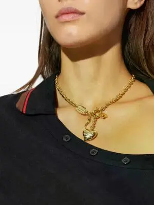 VIVIENNE WESTWOOD Heart-pendant Orb-detail Necklace - Gold