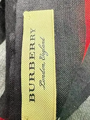 Burberry Checked Fringed Scarf