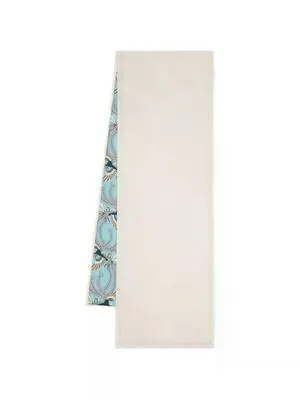 Shanghai Tang Two-faced Phoenix-print Double-sided Scarf - Blue