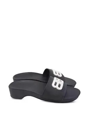 Balenciaga Bb Logo Clogs - Black