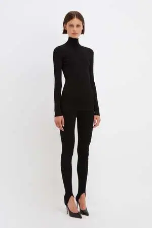 Victoria Beckham Polo Neck Knitted Top