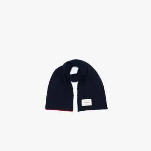 Victoria Beckham Exclusive Logo Patch Scarf - Navy