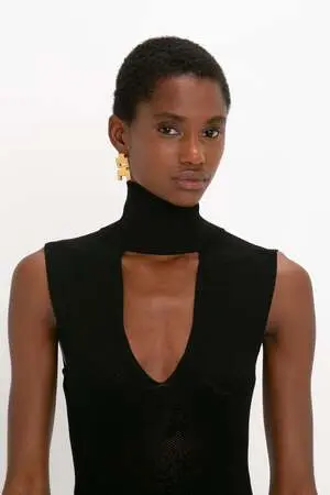 Victoria Beckham Cut Out Front Floor-length Dress