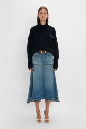 Victoria Beckham Collar Detail Jumper Navy