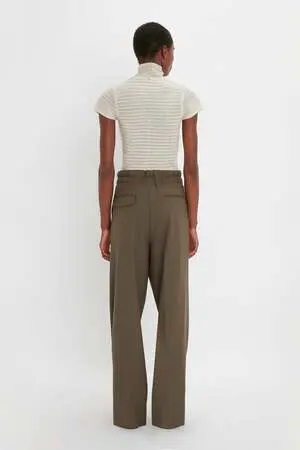 Victoria Beckham Gathered Waist Utility Trouser